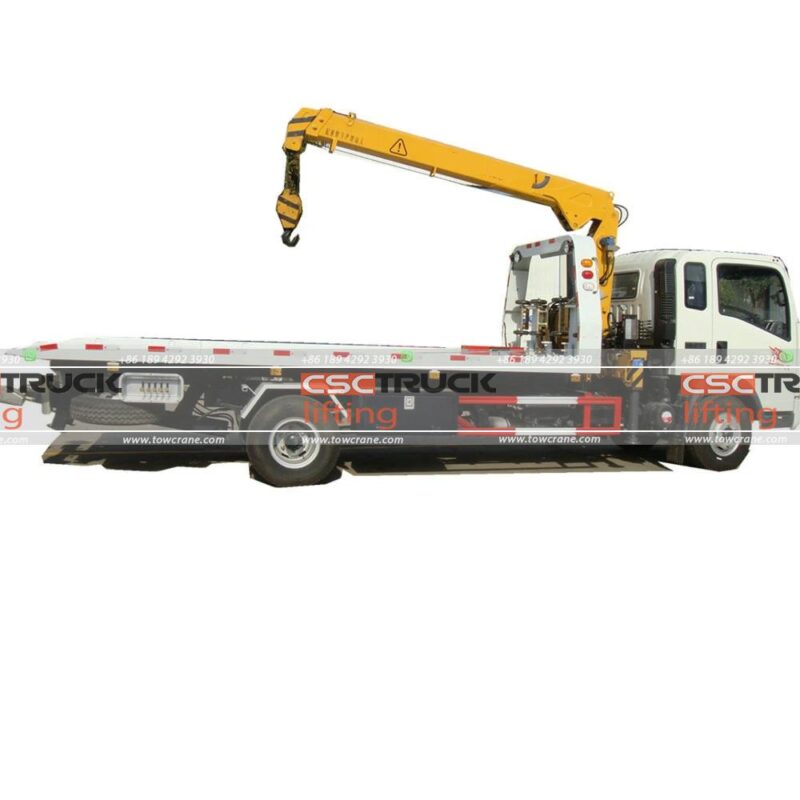 HOWO 4 Ton Tilt Tray Self Loader Tow Truck with Crane – Tow Crane